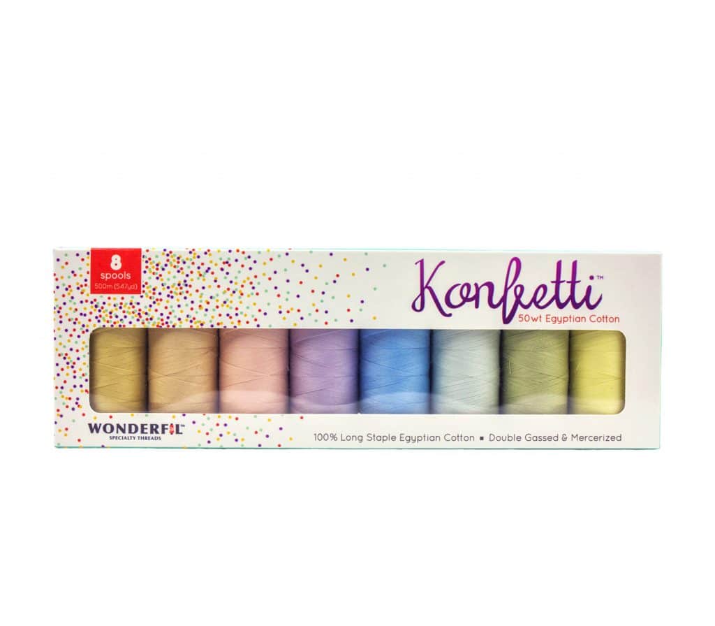 Konfetti™ 50wt Cotton Thread Packs: 8 Half-Size Spools